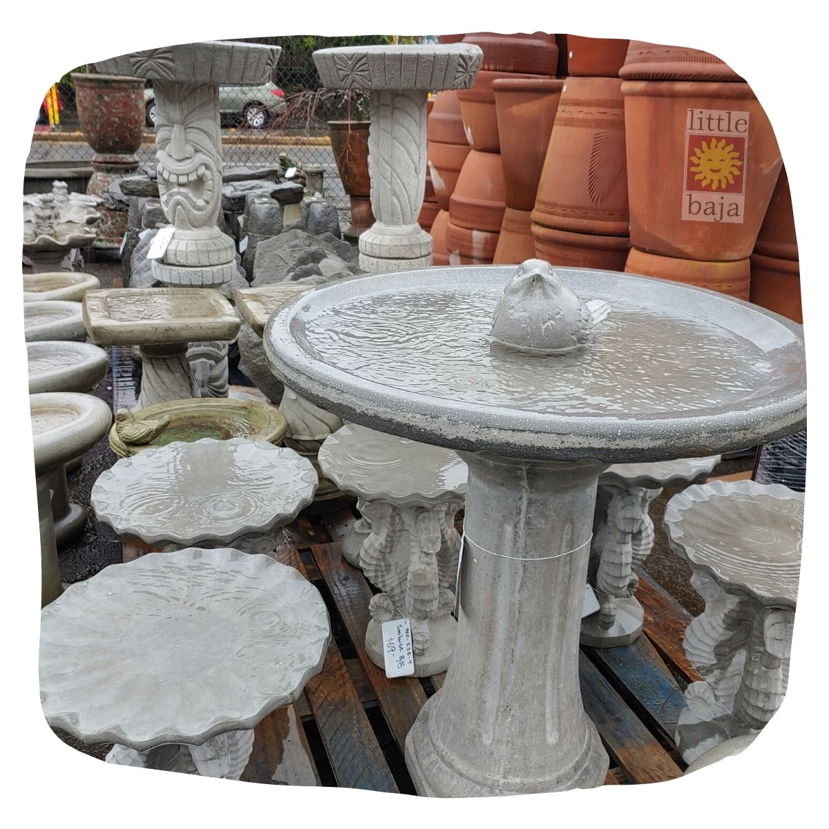 Concrete Bird Bath Tops